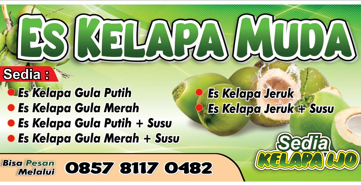 Salah Ketiknya Tidak Biasa Spanduk Warung Es Kelapa Muda Ini Jadi
